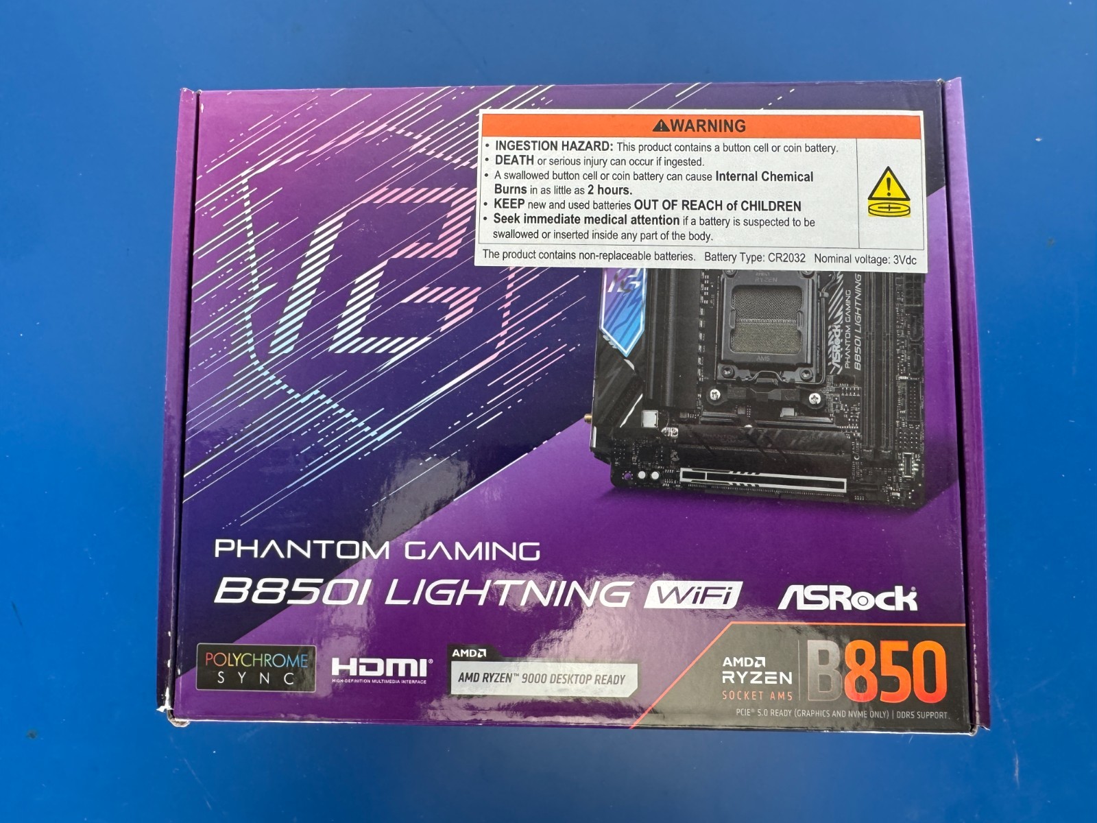 ASRock B850I Lightning WiFi AM5 AMD B850 SATA 6Gb/s Mini ITX ...