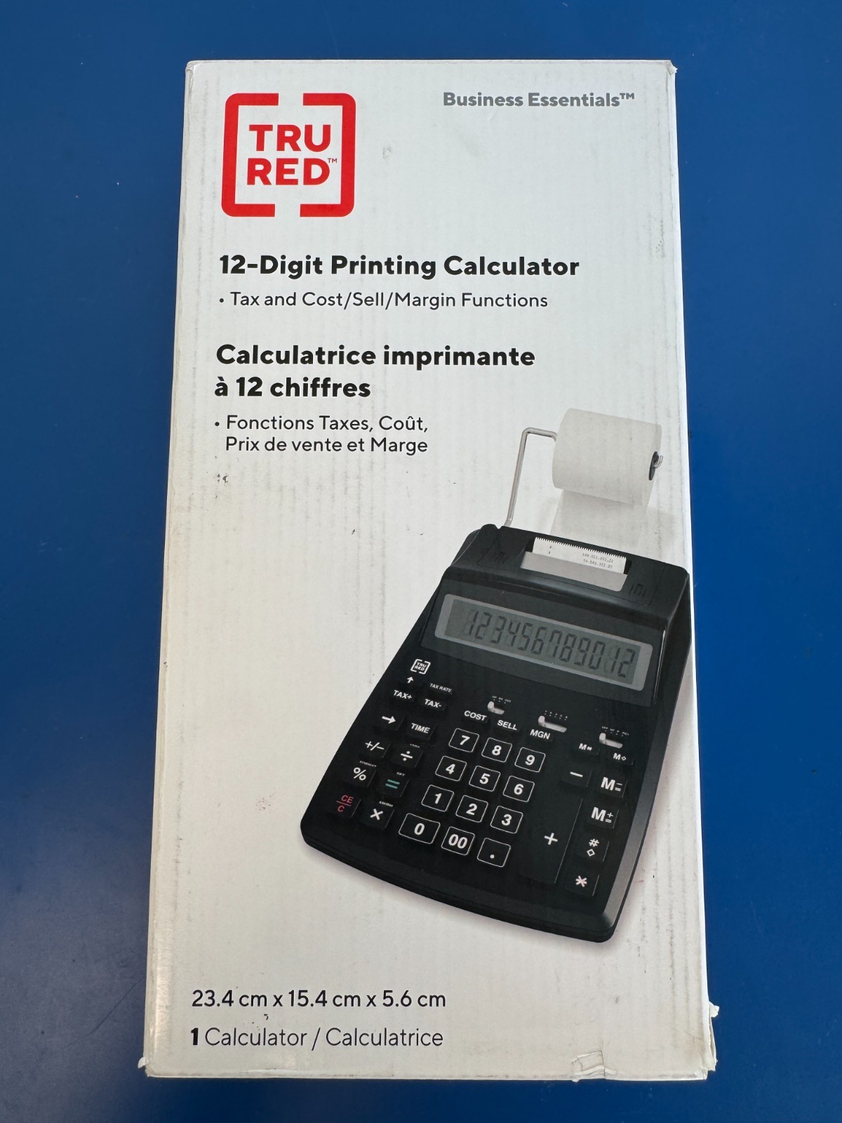 TRU RED TR58674 12-Digit Desktop Printing Calculator - Black - Outlut ...