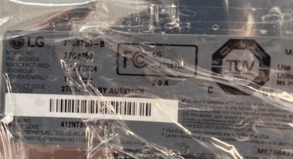 LG 27GS75Q-B 27GS75Q MONITOR MAIN BOARD + BUTTON REPAIR REPLACEMENT ...